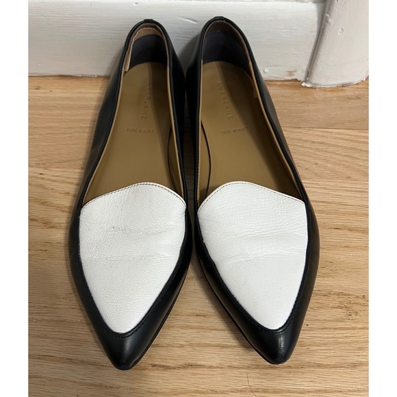 Everlane | Shoes | Everlane Black And White Two Tone Point Toe Loafer ...
